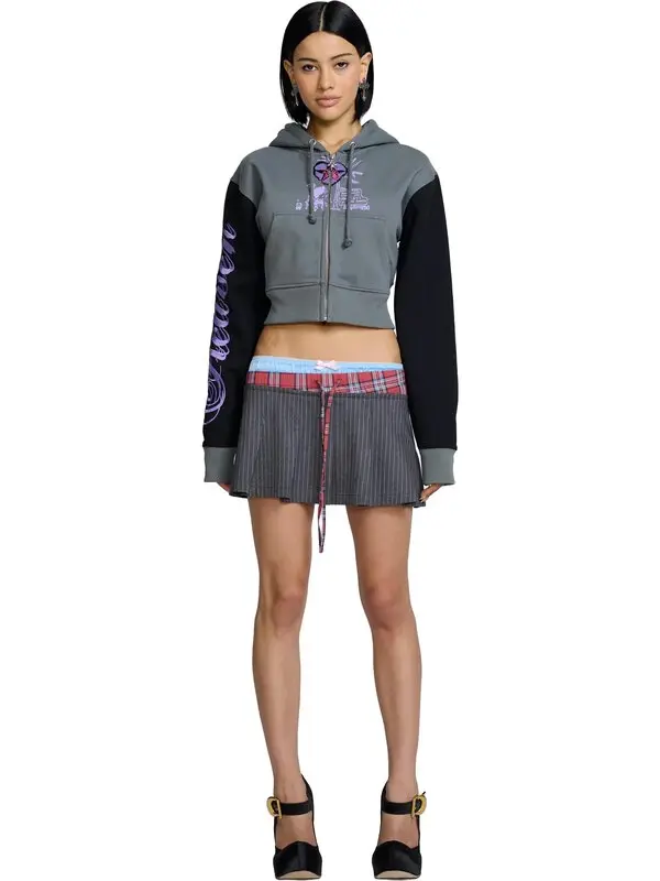 Marc Jacobs Take My Heart Zip-up Hoodie - Grey Multi