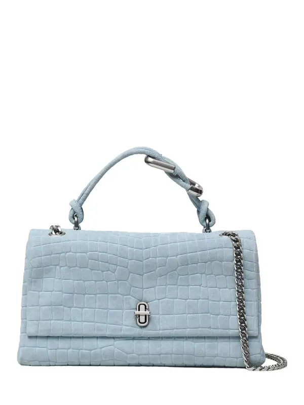 Marc Jacobs The Suede Croc Dual Convertible Shoulder Bag - Blue Mist