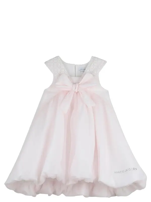 Marc Jacobs Organza And Cotton Silk Dress With Embroidered Straps - Pink