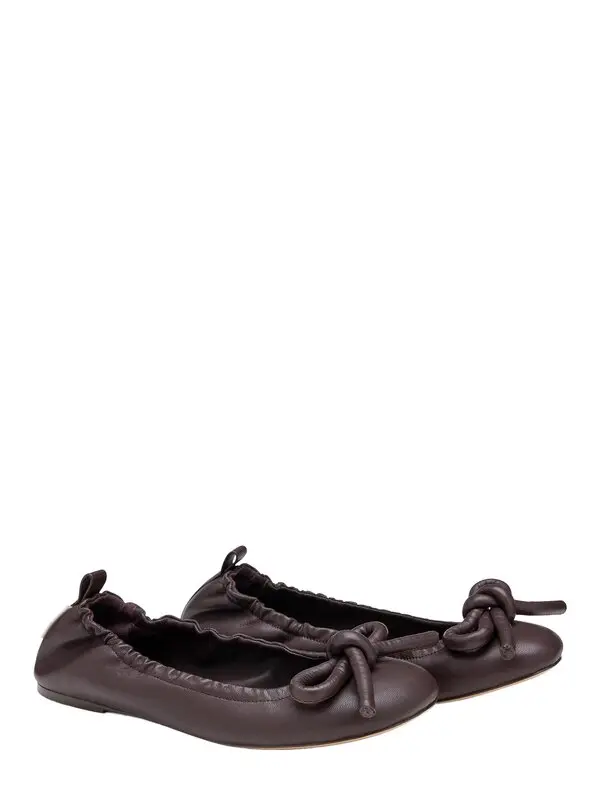 Marc Jacobs The Bow Lace Up Ballerina Flat - Fondant