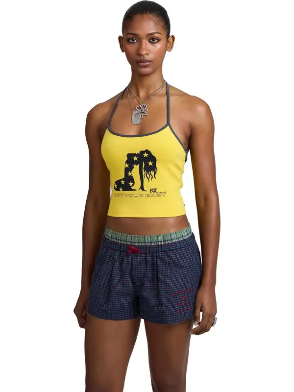 Marc Jacobs Ice Studios Triple Strap Halter Top - Yellow