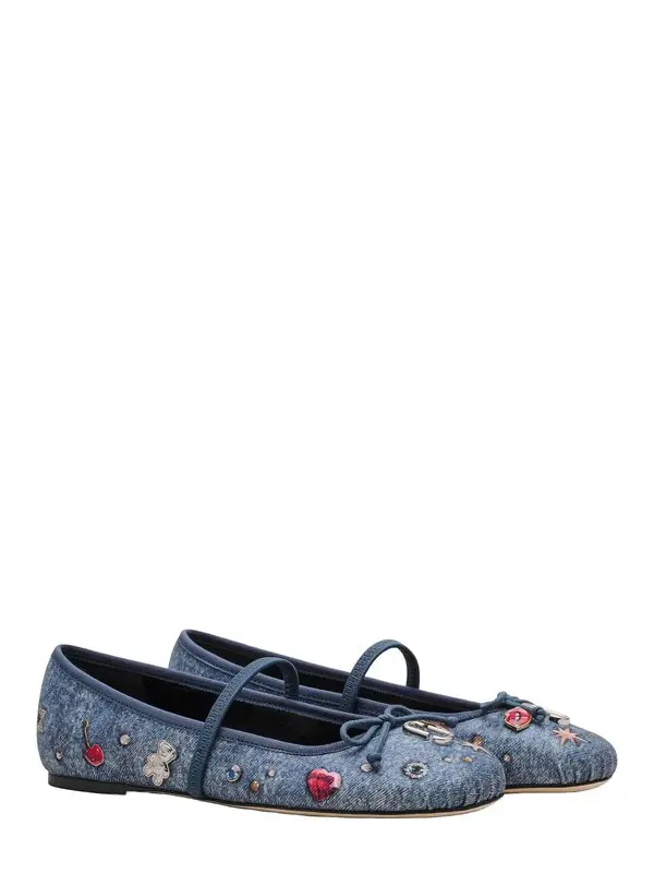 Marc Jacobs Trinket Charm Sabrina Ballerina - Medium Wash Multi