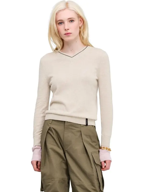 Marc Jacobs Layered V-neck Sweater - Ivory