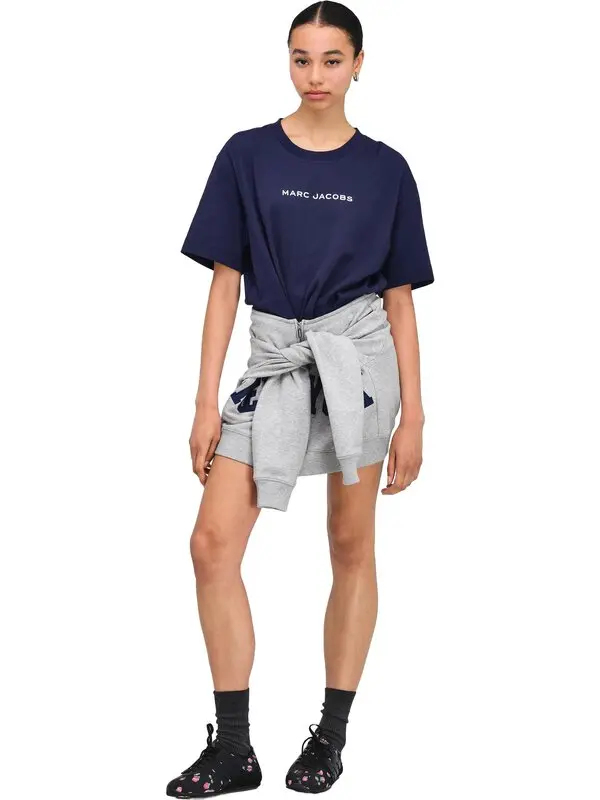 Marc Jacobs Canal St Sweatshirt Tee Dress In Size - Navy Multi