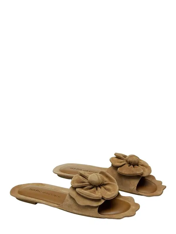 Marc Jacobs The Suede Daisy Sandal - Hazelnut