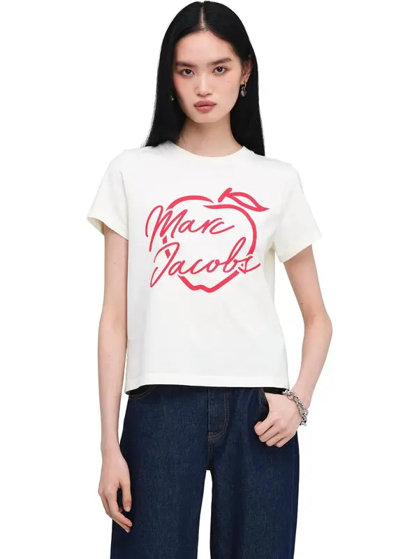 Marc Jacobs Apple Logo Graphic T-shirt - Ivory