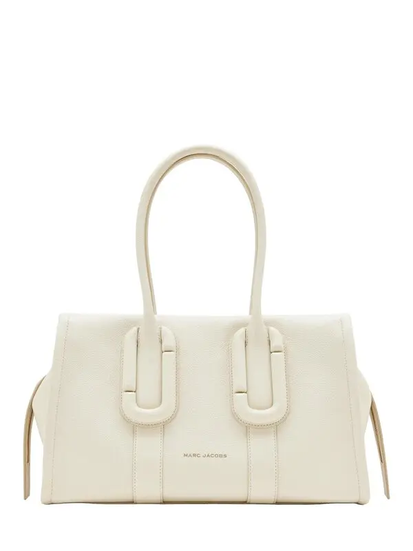 Marc Jacobs Babe City Tote In Pebble Leather - Cloud White