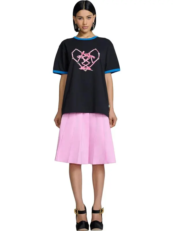 Marc Jacobs Corset Heart Graphic T-shirt - Black