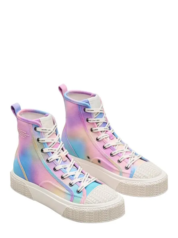 Marc Jacobs The Airbrush Canvas High Top Sneaker - Blue Multi