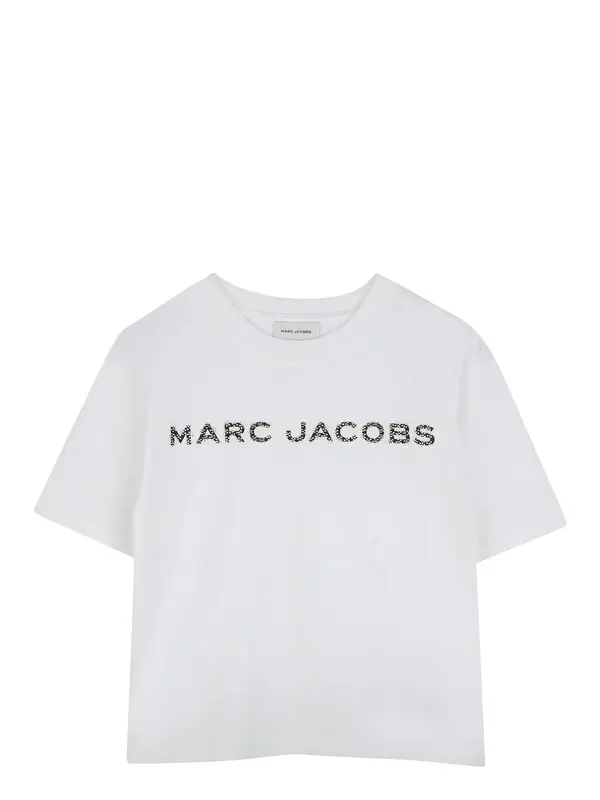 Marc Jacobs The Crystal Daisy Logo Tee In Size - White