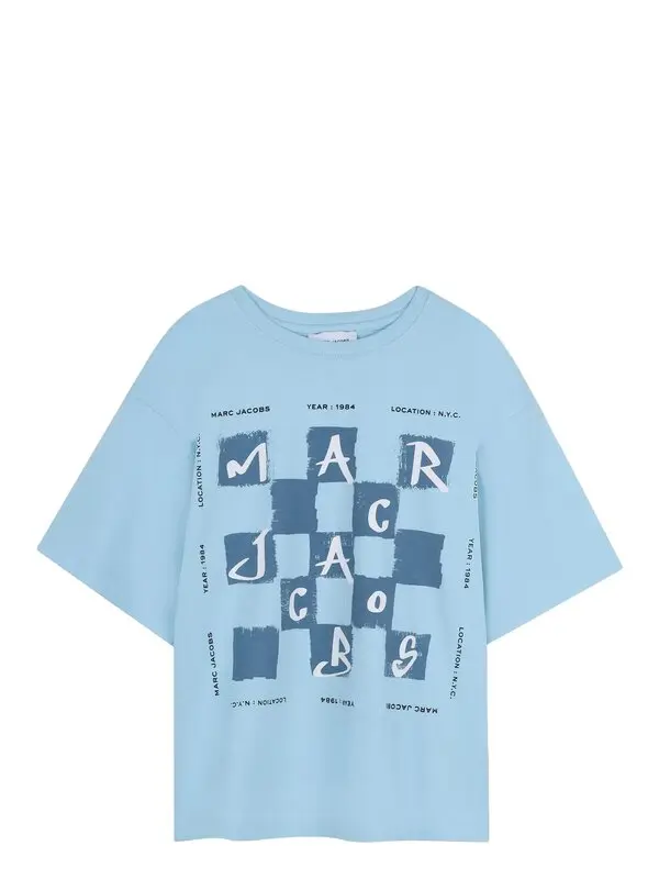 Marc Jacobs Checkerboard Logo T-shirt - Blue