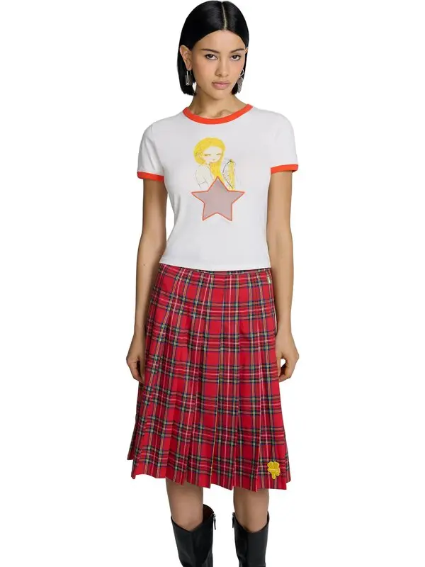 Marc Jacobs Star Mesh Baby Tee - Chalk