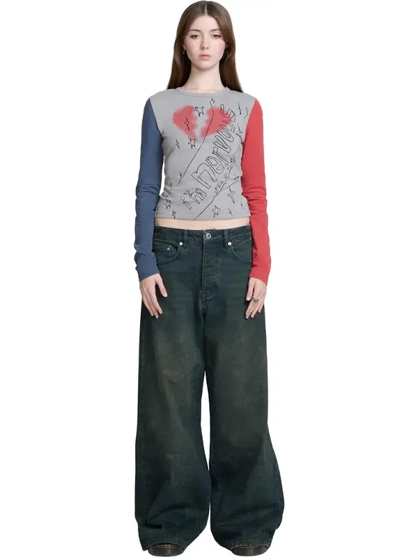 Marc Jacobs Baggie Stencil Jeans - Indigo