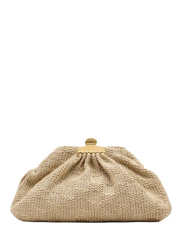 Marc Jacobs Summer Woven Glam Clutch Bag - Natural