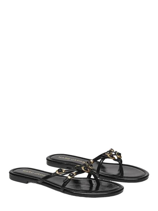 Marc Jacobs The Leather Kiki Sandal - Black