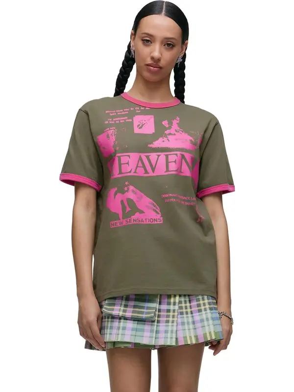Marc Jacobs New Sensations T-shirt In Size - Green Multi