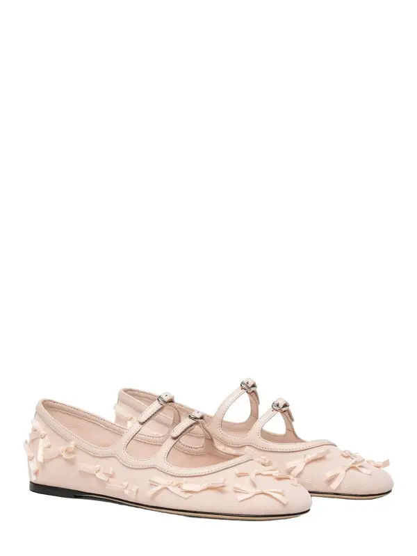 Marc Jacobs The Bow Mesh Kiki Ballerina Flats - Beige