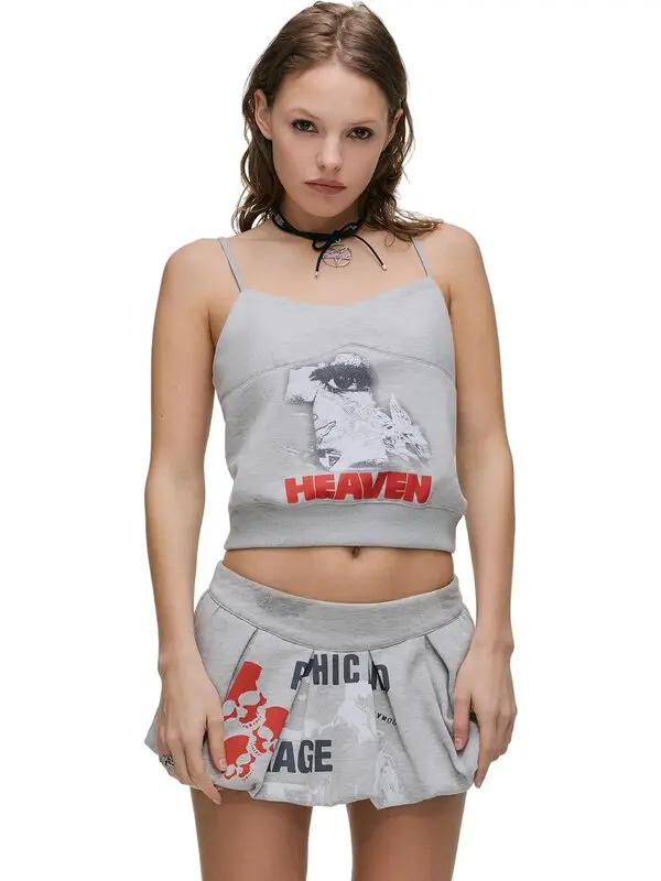 Marc Jacobs Angel Wings Open Back Cami - Grey Multi