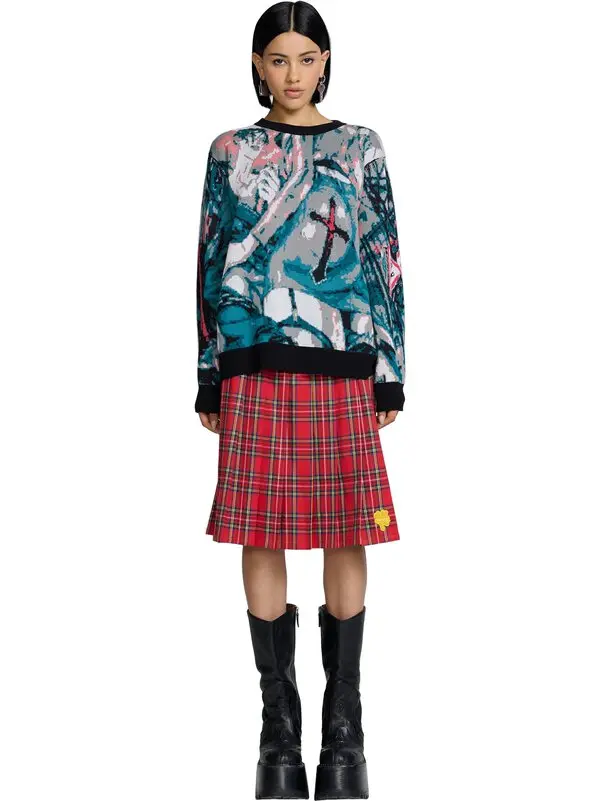 Marc Jacobs Multicolor Graphic Print Crewneck Sweater - Multi