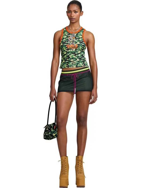 Marc Jacobs Ice Studios Mesh Layer Mini Skirt - Green Multi