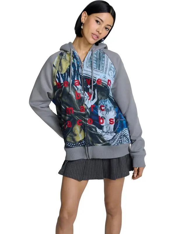 Marc Jacobs Zip-up Hoodie With Graphic Artwork - Navy Multi
