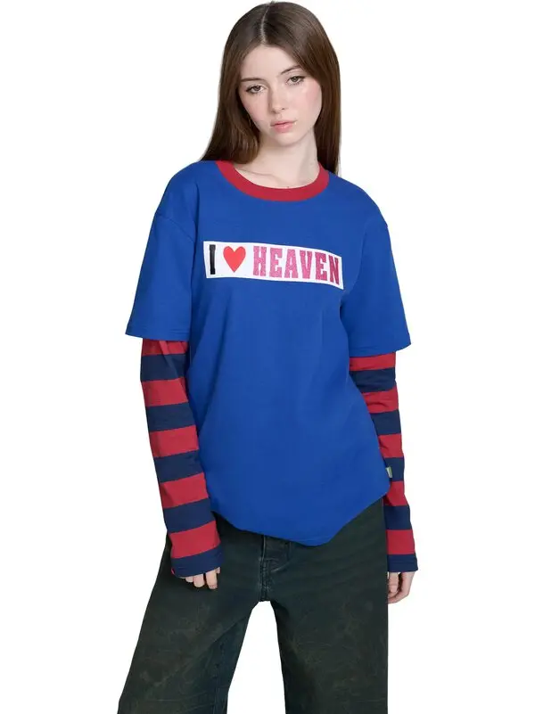 Marc Jacobs I <3 Heaven Layered Longsleeve - Blue Multi