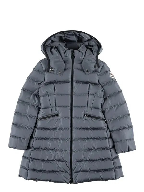 Moncler Mini Charpal Puffer Jacket With Detachable Hood - Grigio