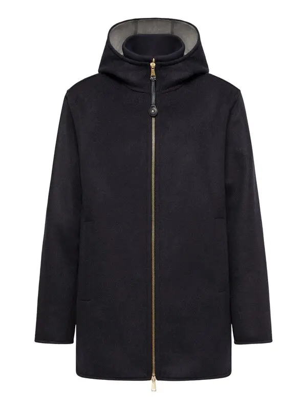 Moncler Hemiptere 3-in-1 Hooded Wool & Cashmere Down Jacket - Blue