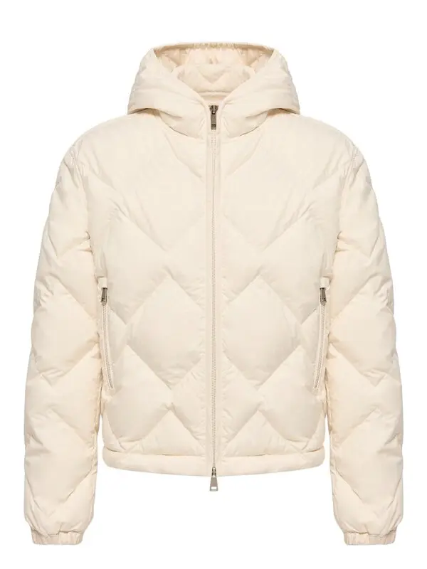 Moncler Arvouinne Hooded Short Down Jacket - White