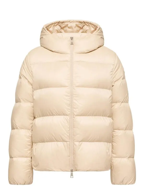 Moncler Feligule Hooded Short Down Jacket - Beige