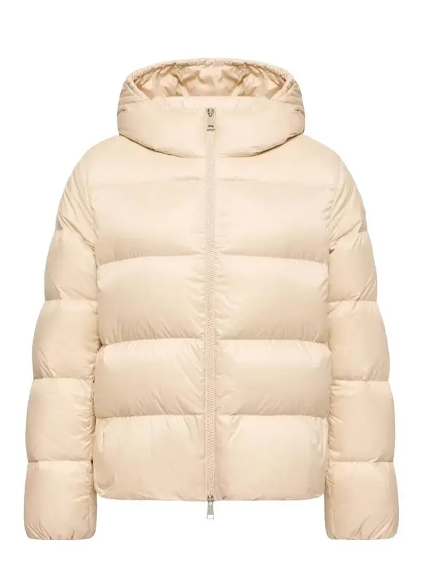 Moncler Feligule Hooded Short Down Jacket - Beige