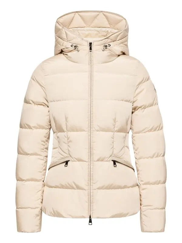 Moncler Avoce Hooded Short Down Jacket - Beige