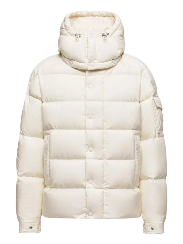 Moncler Maya Hooded Short Down Jacket - White