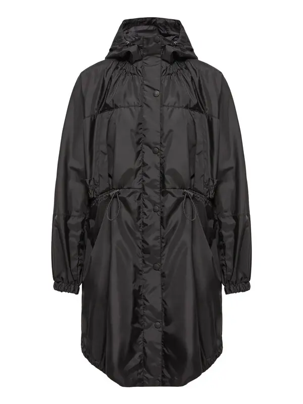 Moncler Canvas Long Parka - Black