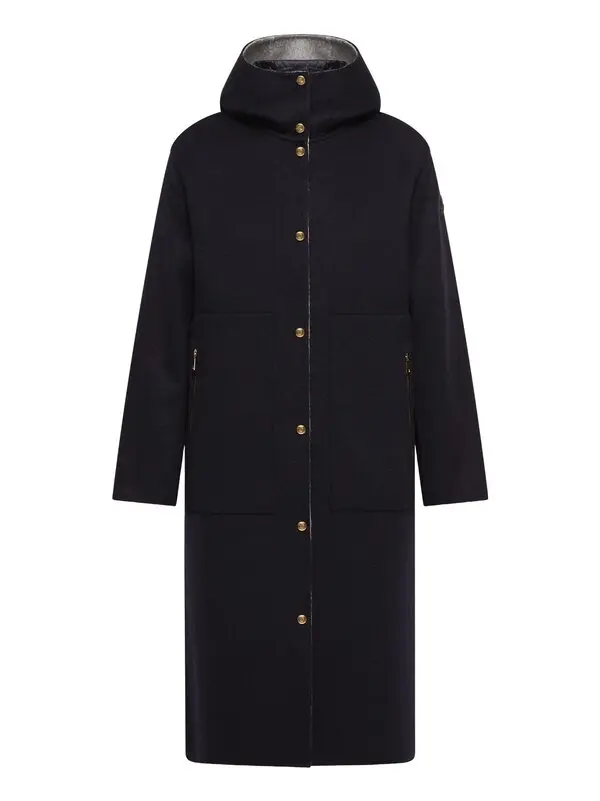 Moncler Anthrene 3-in-1 Wool & Cashmere Blend Hooded Down Jacket - Blue