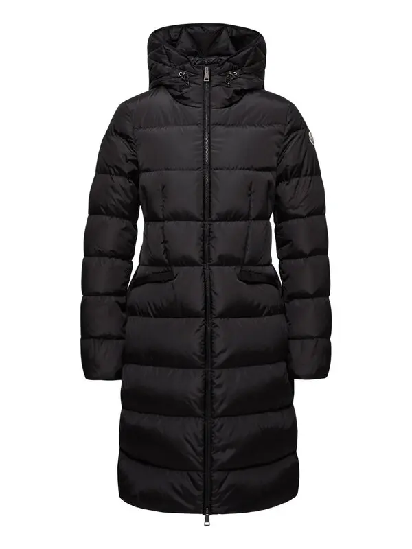 Moncler Avocette Hooded Long Down Jacket - Black