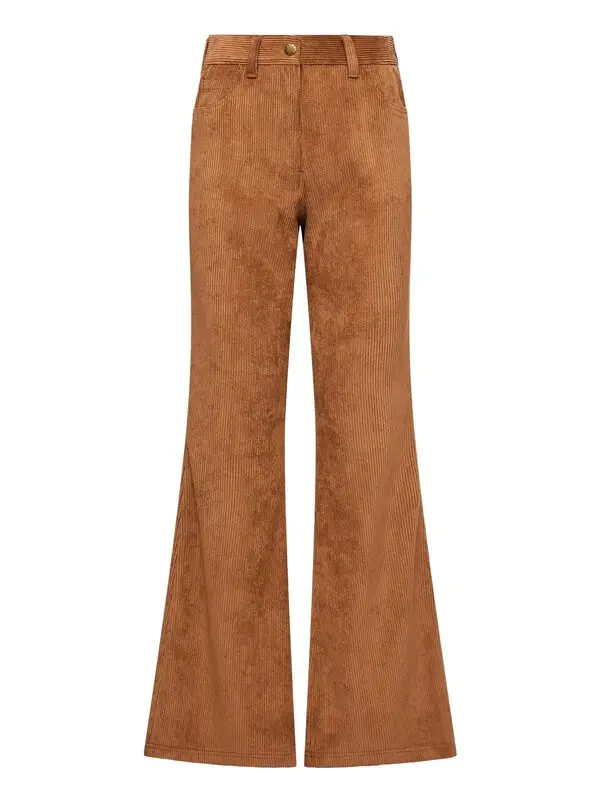 Moncler Corduroy Wide Leg Pants - Beige