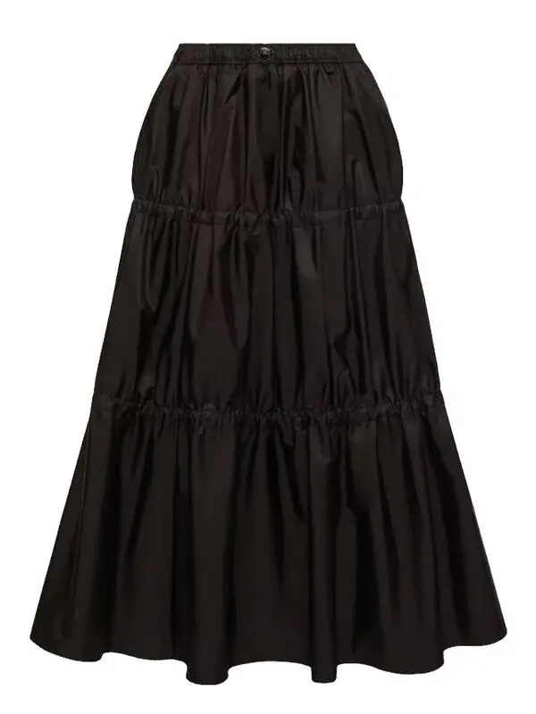 Moncler Ruffled Mid-length Skirt - Black