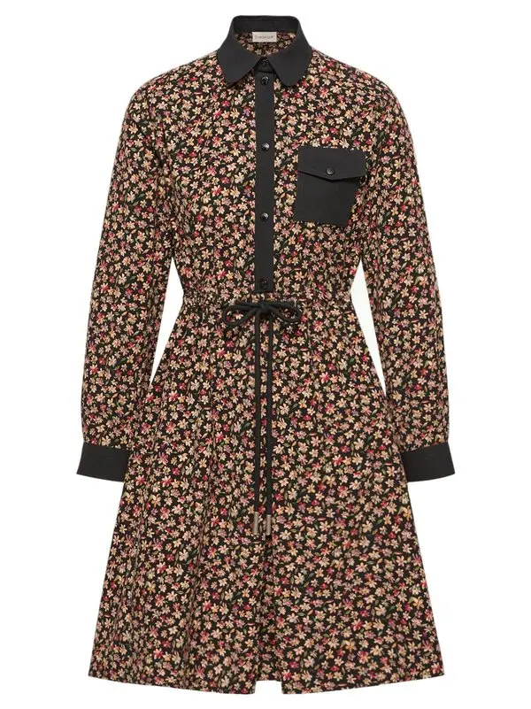 Moncler Printed Corduroy Dress - Black
