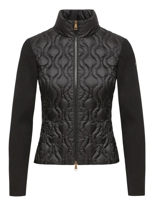 Moncler Quilted Zip-up Cardigan - Black