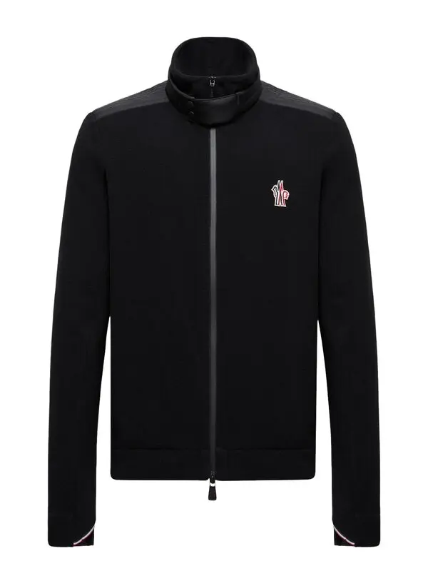 Moncler Zip-up Turtleneck Sweatshirt - Black