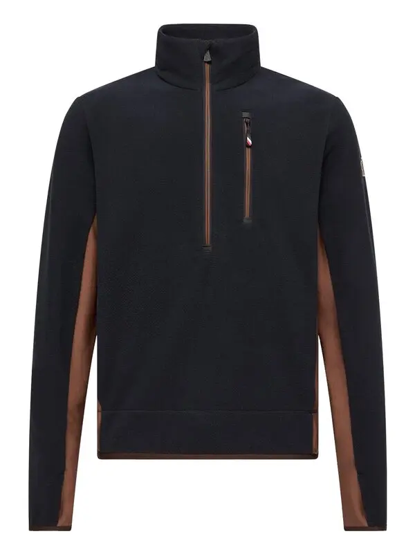 Moncler Half-zip Fleece Sweatshirt - Blue