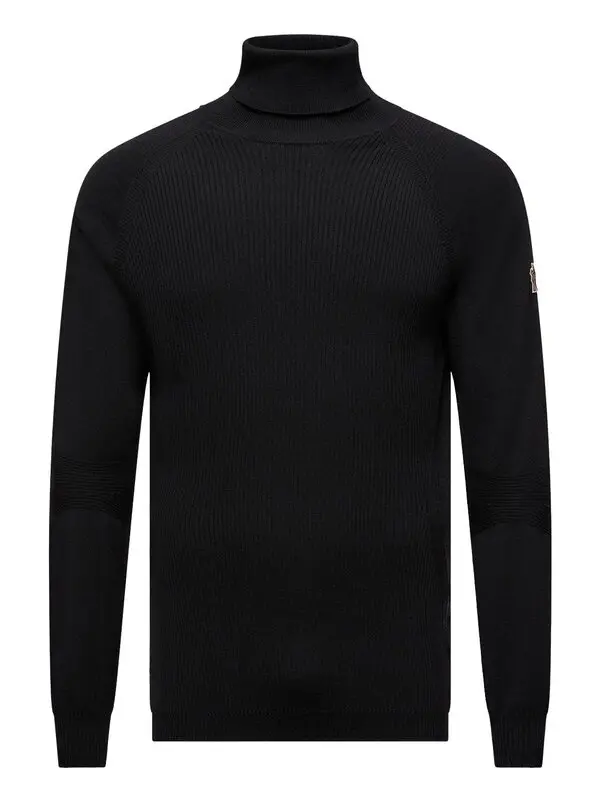 Moncler Wool Blend Turtleneck Sweater - Black