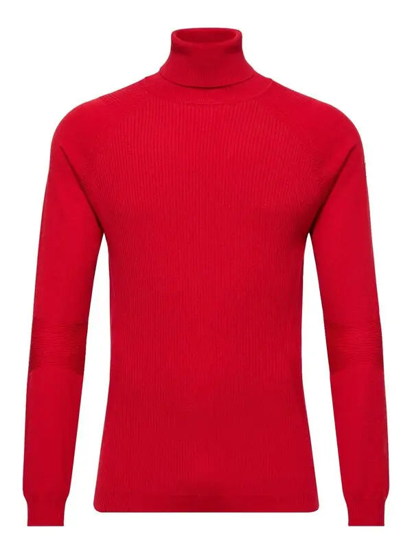 Moncler Wool Blend Turtleneck Sweater - Red