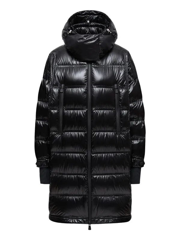 Moncler Rochelairs Hooded Long Down Jacket - Black
