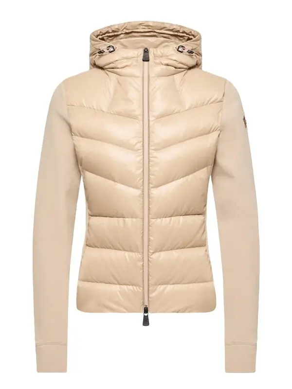 Moncler Padded Zip-up Hoodie - Beige