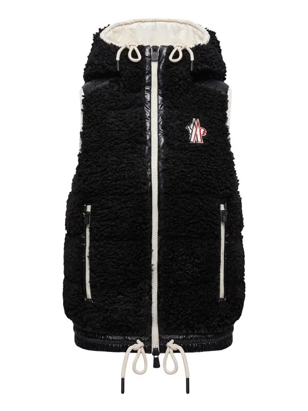 Moncler Teddy Hooded Insulated Vest - Black