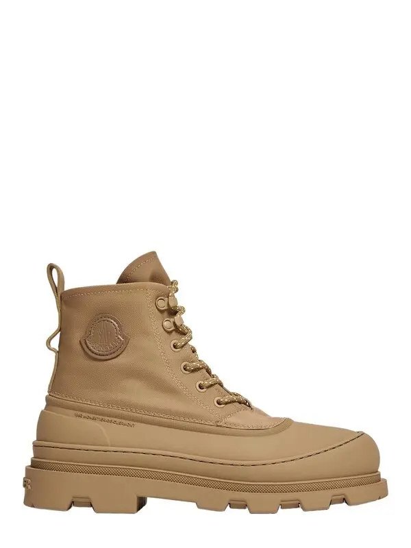 Moncler Vera Sheal Lace-up Ankle Boots - Beige