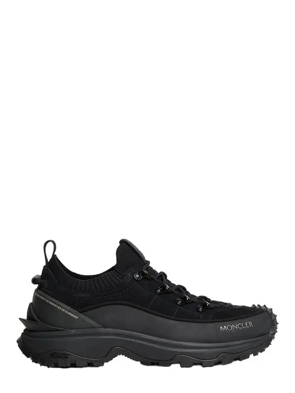 Moncler Trailgrip Lite 3 Nubuck & Suede Lace-up Sneakers - Black