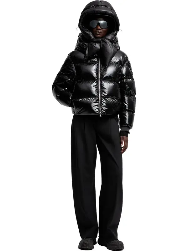 MONCLER X EDWARD ENNINFUL Lothar Hooded Short Down Jacket - Black